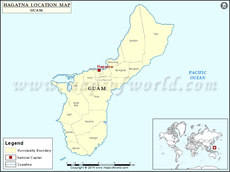 Where Is Hagatna Location Of Hagatna In Guam Map