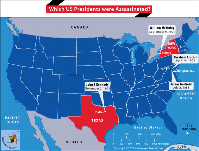 Four US Presidents were Assassinated - Answers