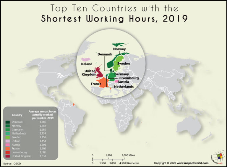 What are the Top 10 Countries with the Shortest Working Hours? What are the Top 10 Countries with the Shortest Working Hours?