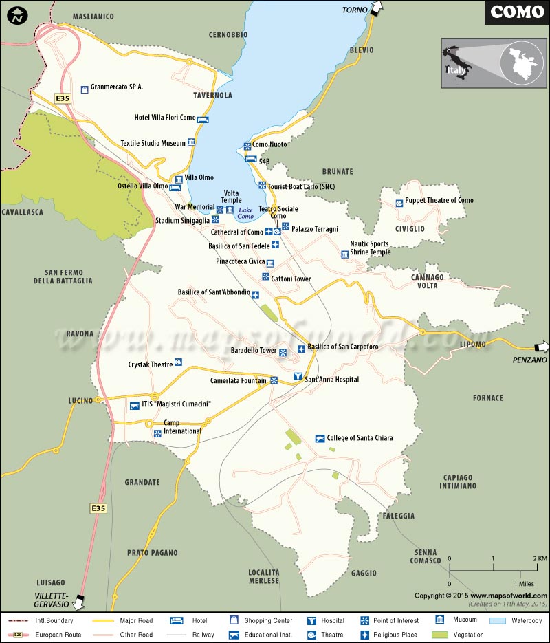 Como Italy Map Como Italy Map