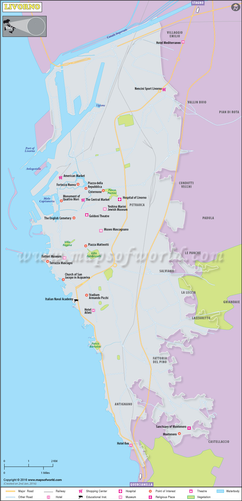 Livorno Italy Map Livorno Italy Map