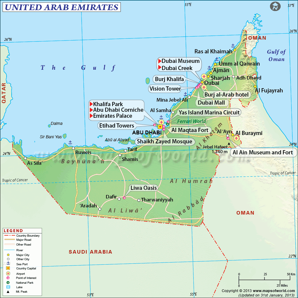 United Arab Emirates Maps United Arab Emirates Maps