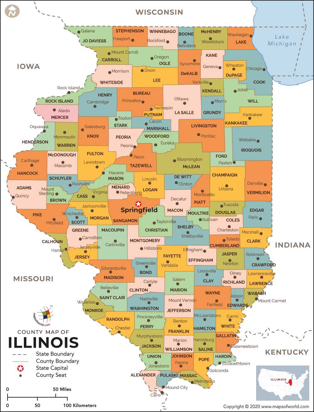 Northeast Illinois County Map Northeast Illinois County Map