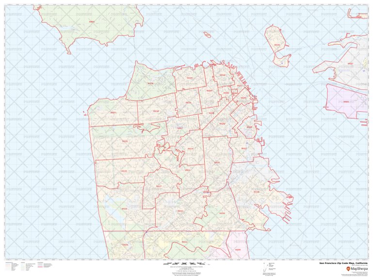 San Francisco Zip Code Map California San Francisco County Zip Codes San Francisco Zip Code Map California San Francisco County Zip Codes