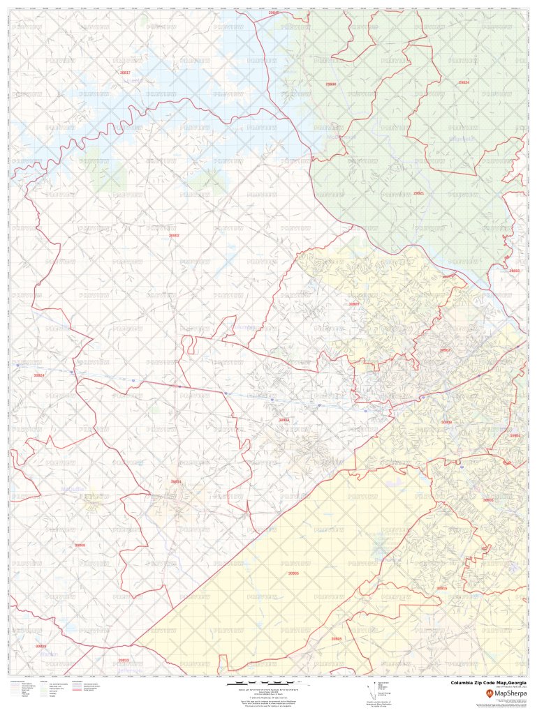 Columbia Zip Code Map Georgia Columbia County Zip Codes
