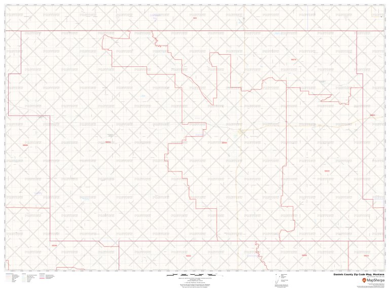 Daniels Zip Code Map Montana Daniels County Zip Codes