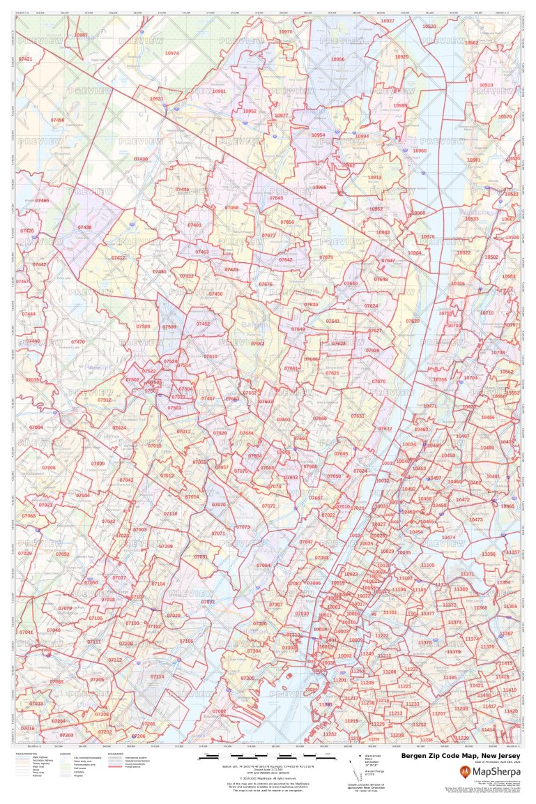 Bergen Zip Code Map New Jersey Bergen County Zip Codes Bergen Zip Code Map New Jersey Bergen County Zip Codes
