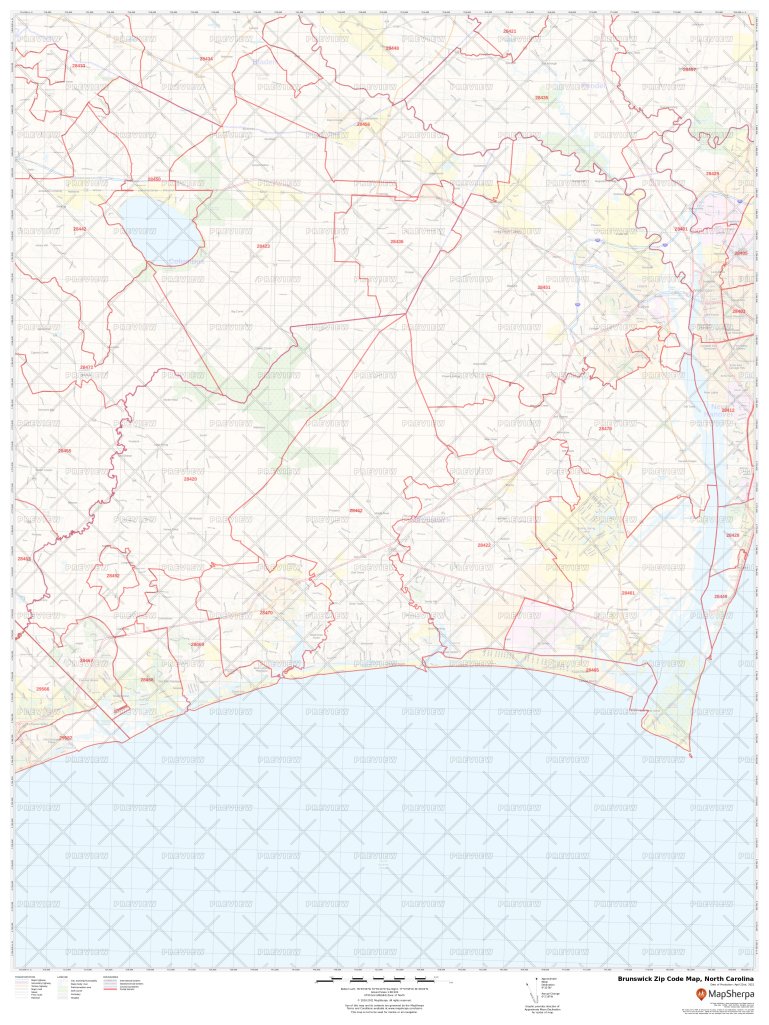 Brunswick Zip Code Map North Carolina Brunswick County Zip Codes