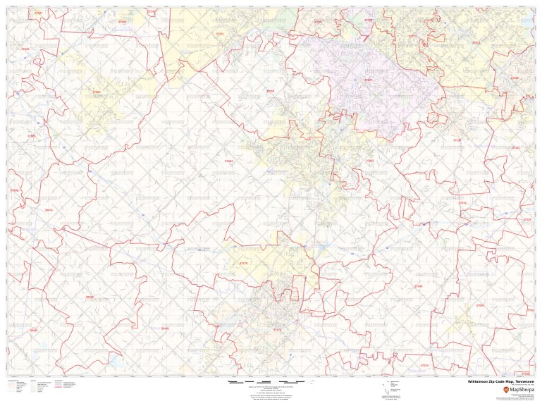 Williamson County Tennessee Zip Code Map Williamson County Tennessee Zip Code Map