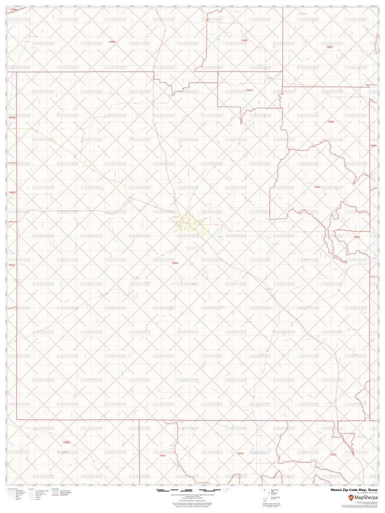Mason Zip Code Map Texas Mason County Zip Codes