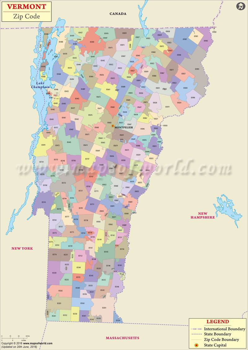 Vermont Zip Code Map Vermont Postal Code Vermont Zip Code Map Vermont Postal Code