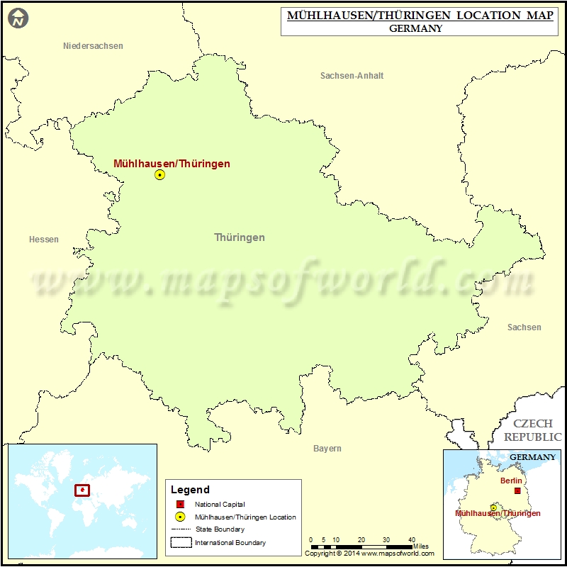 Karte Muhlhausen Thuringen