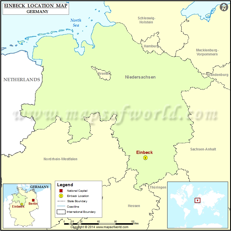 Where is Einbeck | Location of Einbeck in Germany Map