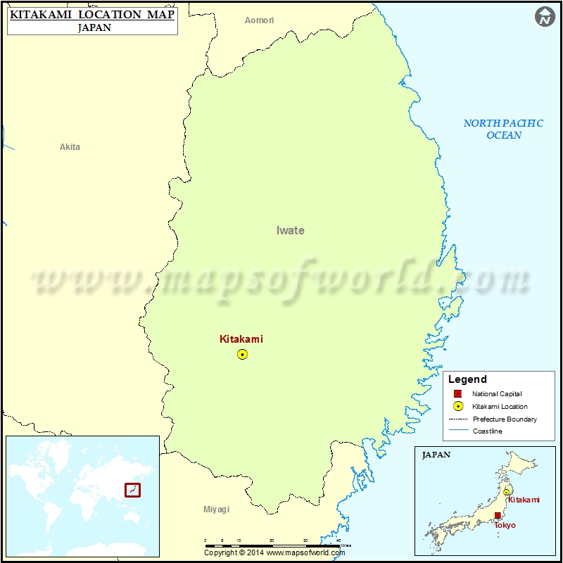 Where is Kitakami | Location of Kitakami in Japan Map