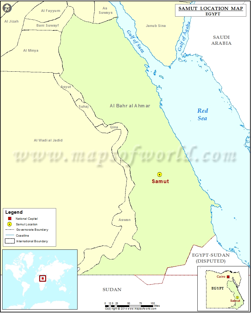Where is Samut | Location of Samut in Egypt Map